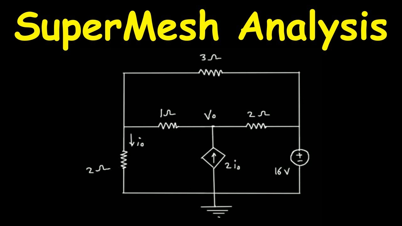 Supermesh analysis with dependent current source | Electrical ...