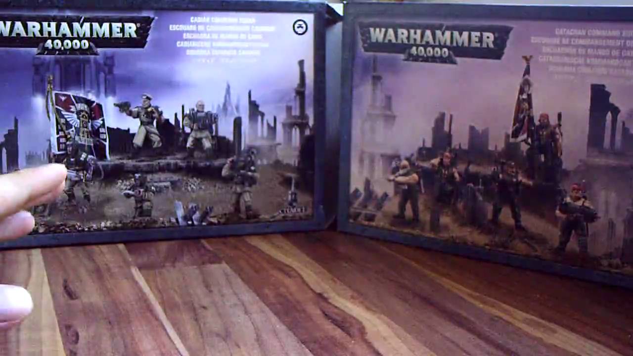 Imperial Guard Cadian & Catachan Command Squad box (2009) review part 2 ...
