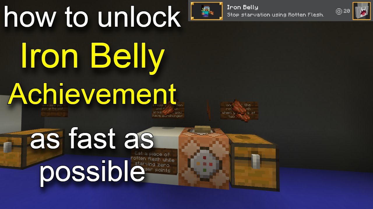 Minecraft Bedrock - Iron Belly Achievement Guide - YouTube