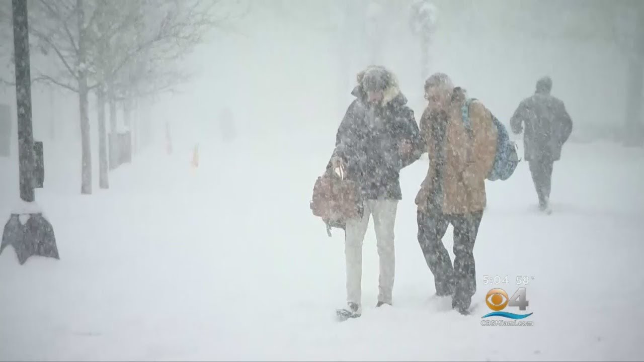 East Coast Dealing With Bitter Winter Blast - YouTube