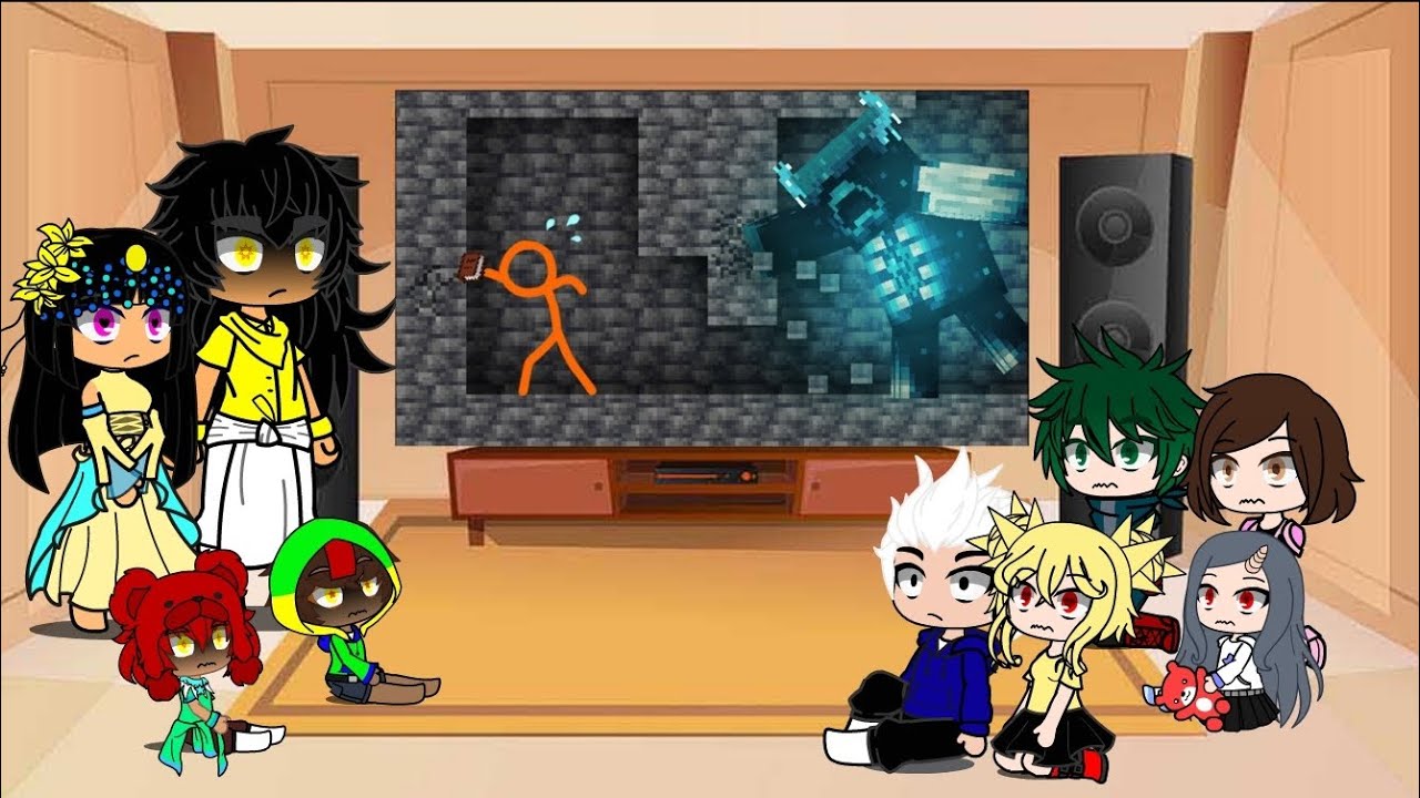 MHA & BRAWL STARS [The Warden] react to gacha - YouTube