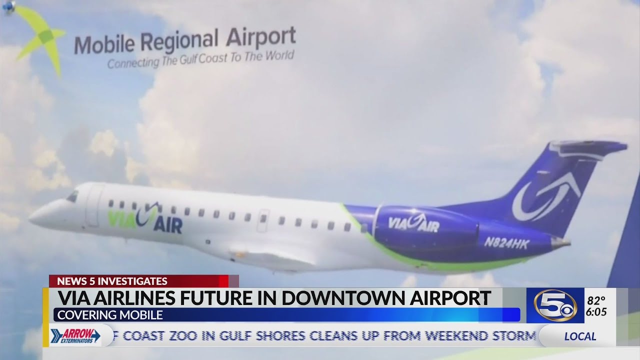 VIDEO: Future of Via Airlines flights unknown out of Mobile - YouTube