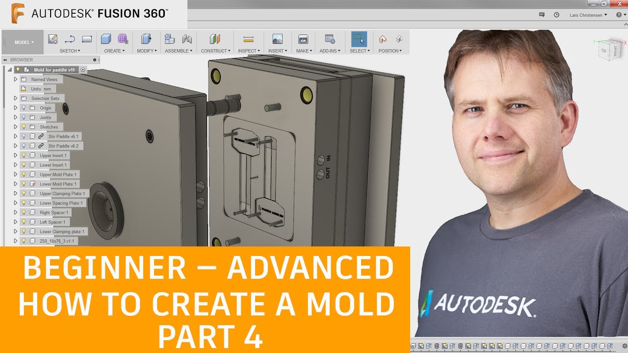 Fusion 360 Tutorial — Beginner To Advanced — How To Create a Mold— Part ...