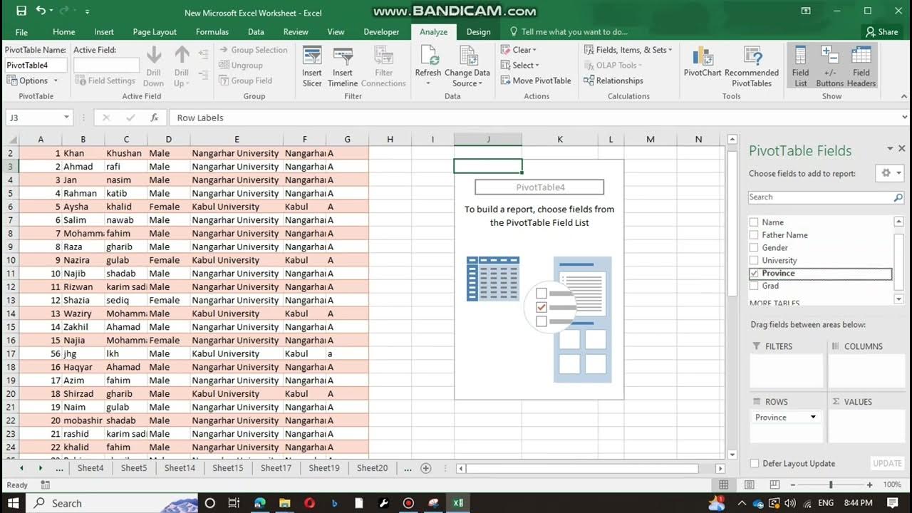 How To Create Pivot Table and it’s Chart in Excell - YouTube