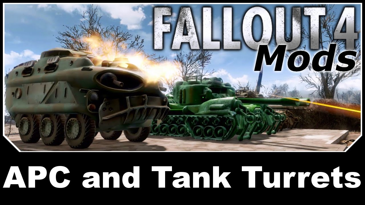 Fallout 4 Mods - APC and Tank Turrets - YouTube