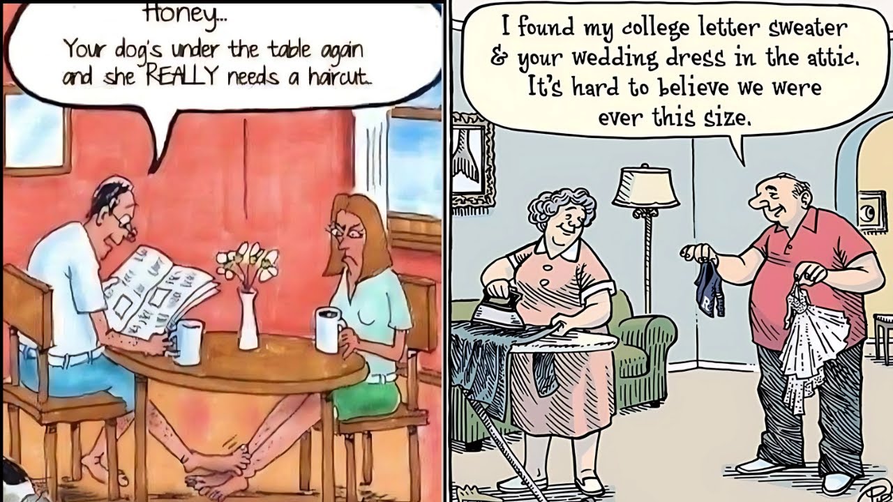 Funny Comic Strips About Marriage & Aging – Daily Laugh Dose! 😂 - YouTube