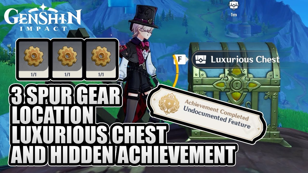 3 Spur Gear Location Luxurious Chest And Hidden Achievement Genshin ...