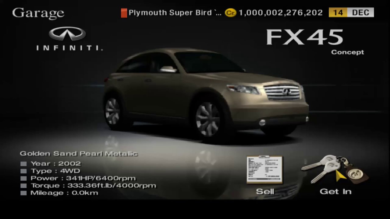 Gran Turismo 4 | Infiniti FX45 Concept '02 Gameplay - YouTube
