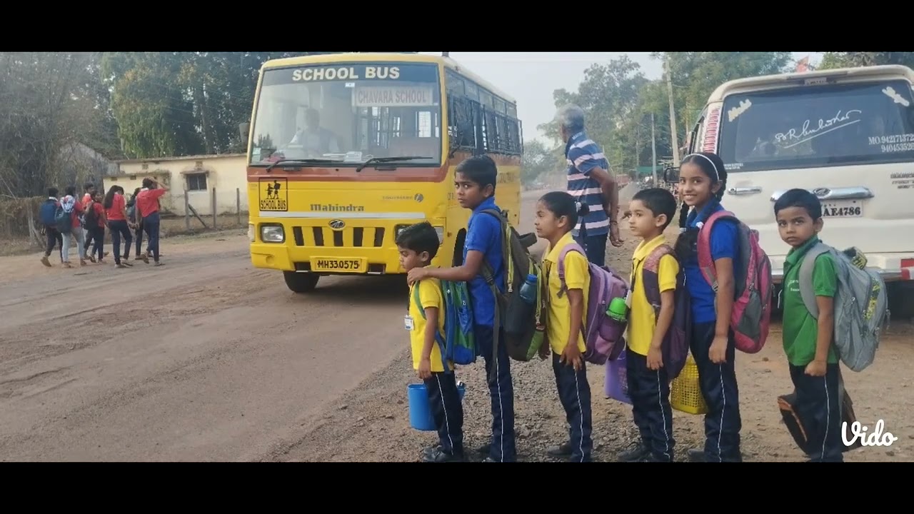 Nirmit & Nidhee Durge Traveling School Bus Sant Chavara English Medium ...