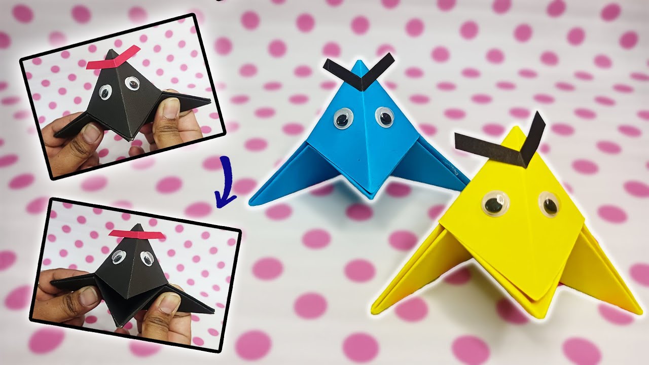 DIY Paper Crow | Origami Crow | Paper Crafts For School - YouTube