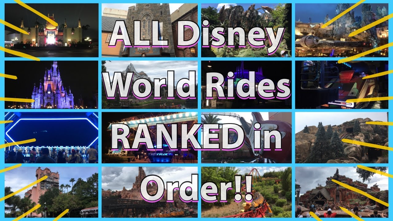 ALL Disney World Rides RANKED in Order!! - YouTube