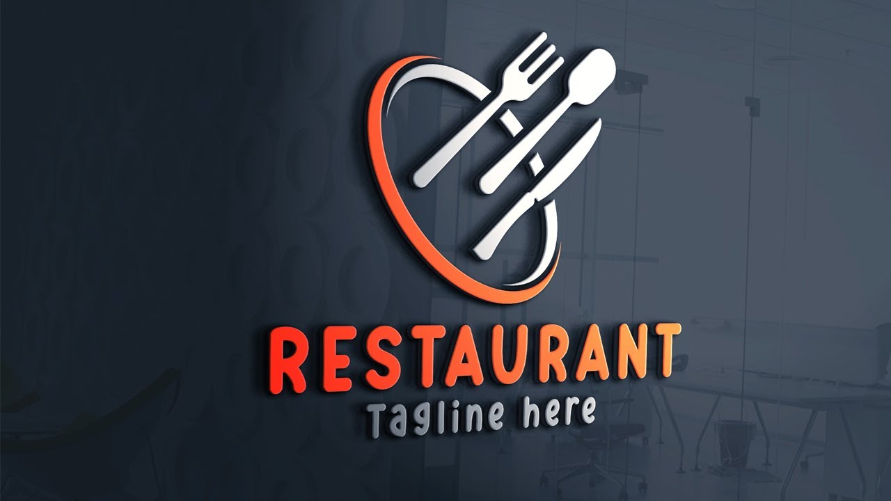 How to create restaurant & food logo||Logo design in Illustrator CC ...
