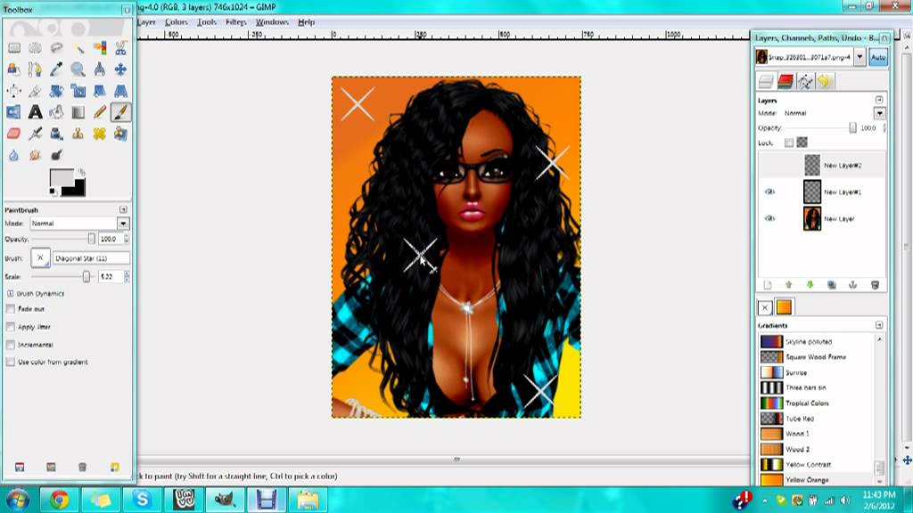 IMVU PICTURE EDITING IN GIMP TUTORIAL - YouTube