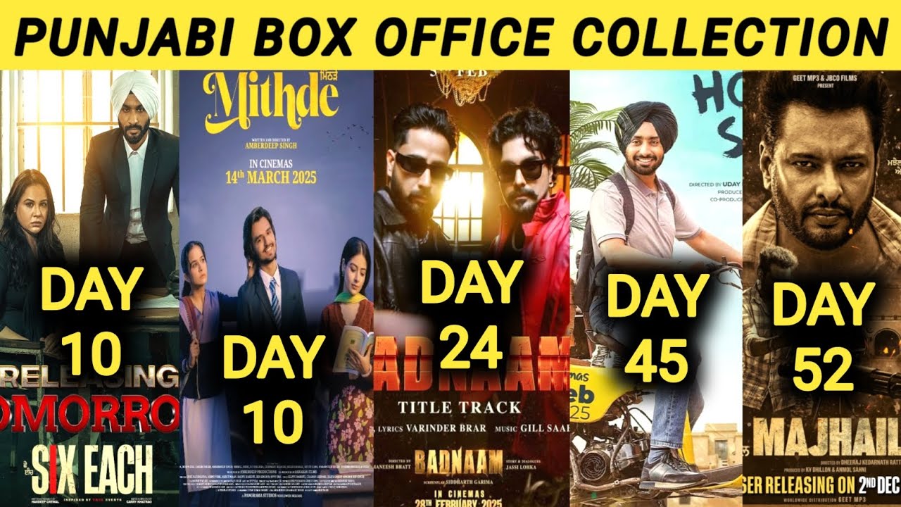 Box Office Collection Of Six Each,Mithde,Badnaam,Hoshiar Singh ...