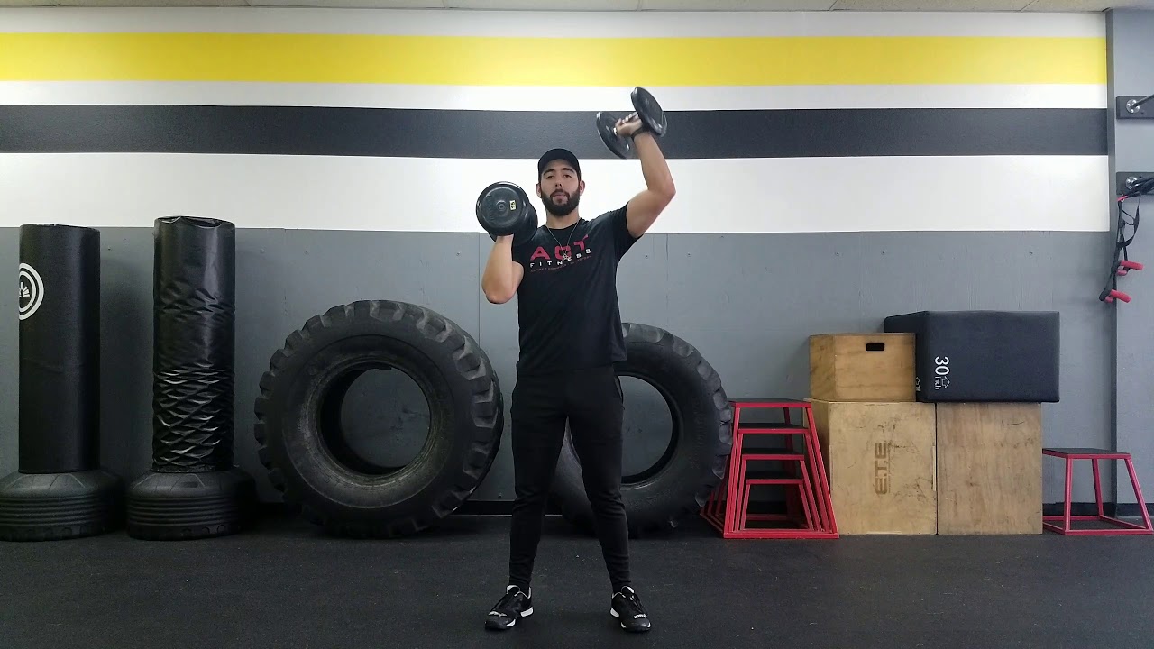 How To Alternating Dumbbell Shoulder Press - YouTube