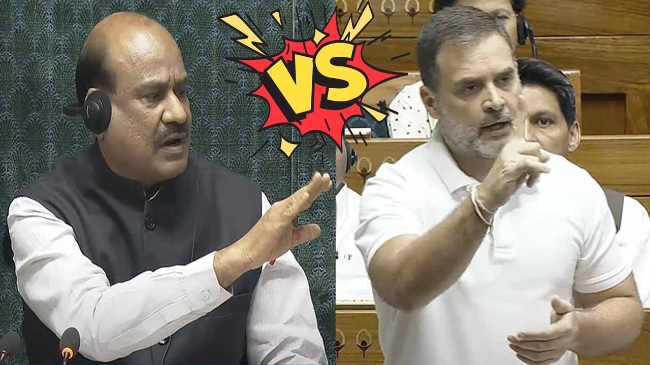 Rahul Gandhi Vs Speaker Om Birla Speech Fight in Lok Sabha | Rae Bareli ...