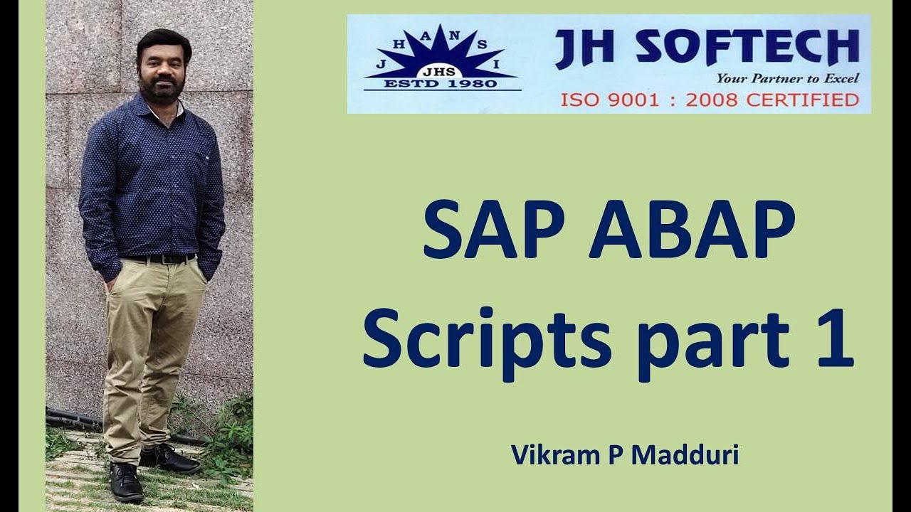 Sap Abap Scripts Part 1 Youtube 3385