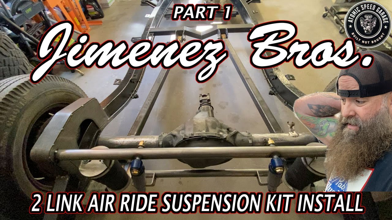 Jimenez Bros 2 Link air ride suspension kit install part 1 - YouTube