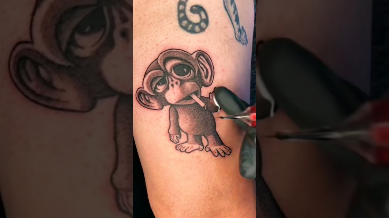 Cute Little Monkey Tattoos