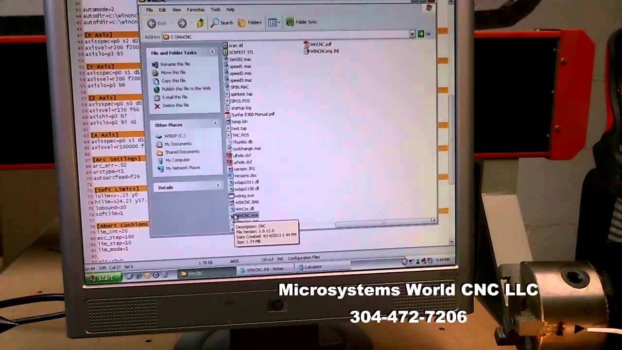 WinCNC Tutorial: CNC Resolution Calculation for a Rotary Axis. - YouTube