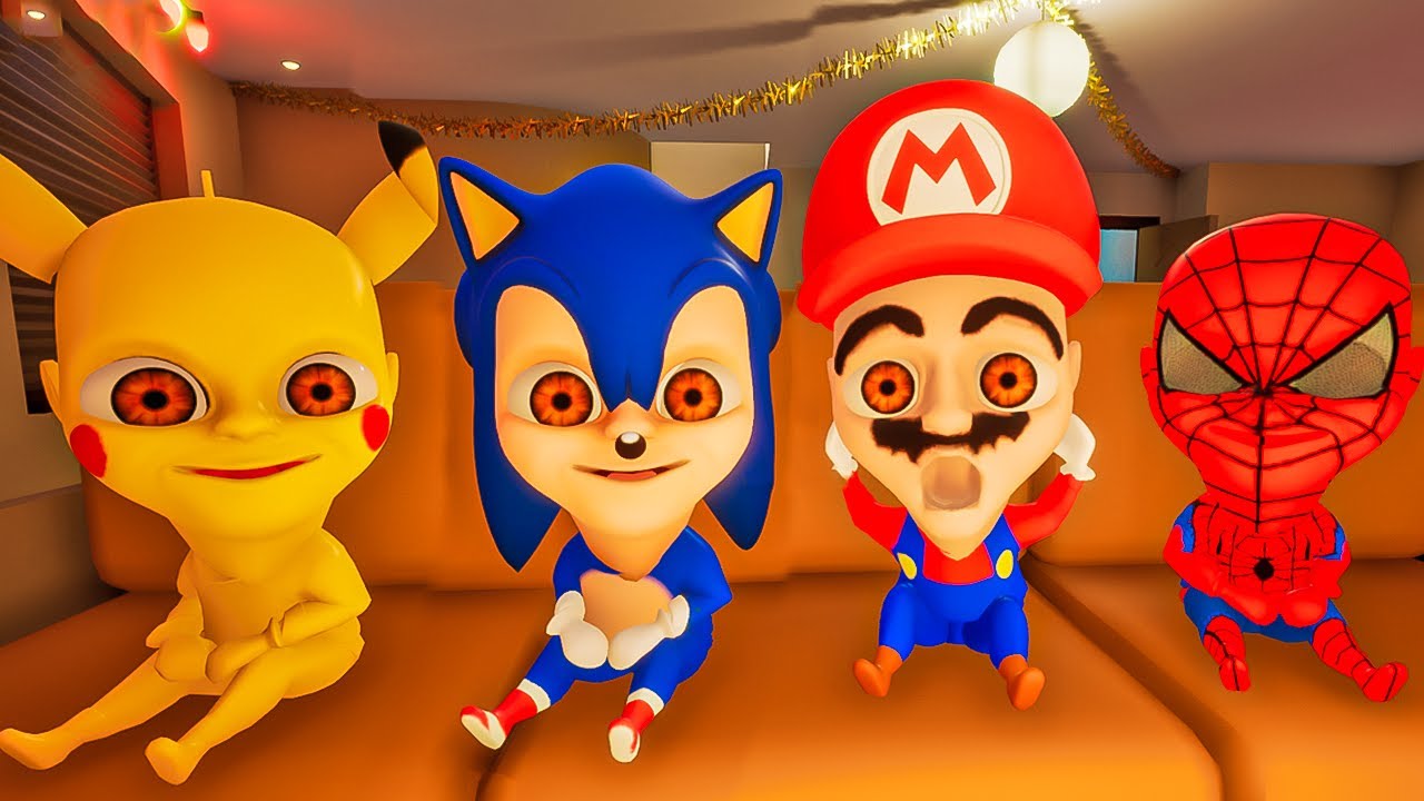 ALL FINAL Baby's In Baby In Yellow! Sonic, Mario, Spider-Man, Pikachu ...