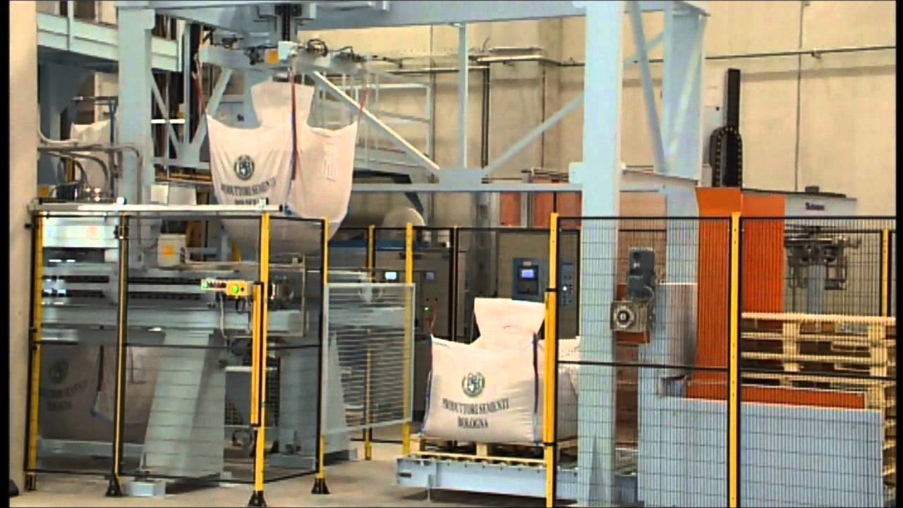 Technipes AUTO-FIBC Automated Bulk Bag Filling and Closing Line - YouTube