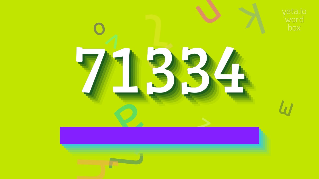 How to say "71334"! (High Quality Voices) - YouTube
