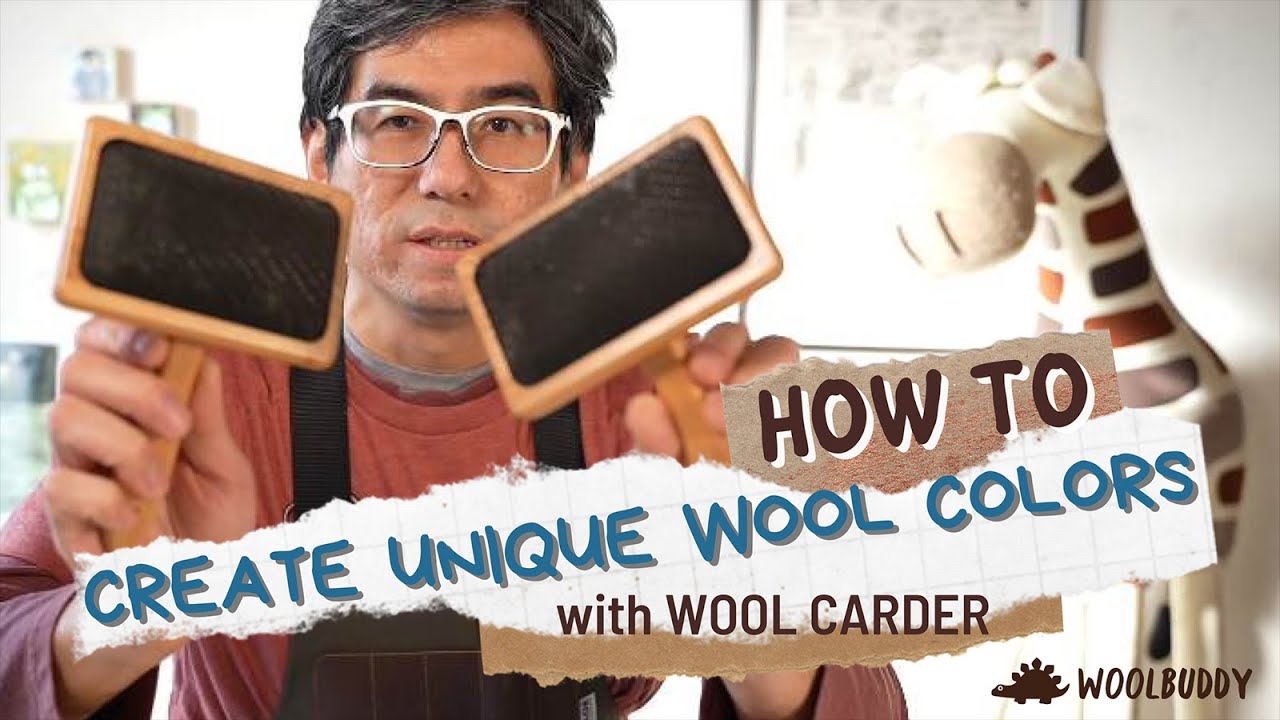 How to mix wool color for needle felting - YouTube