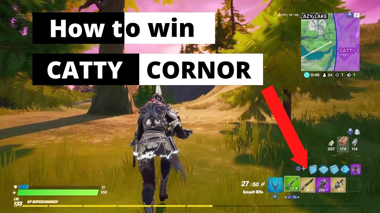 How to win catty corner in Fortnite - YouTube