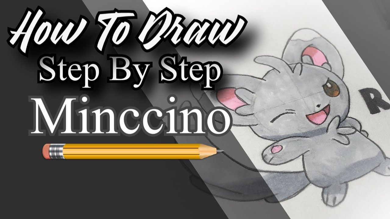 How To Draw Minccino Step By Step - YouTube