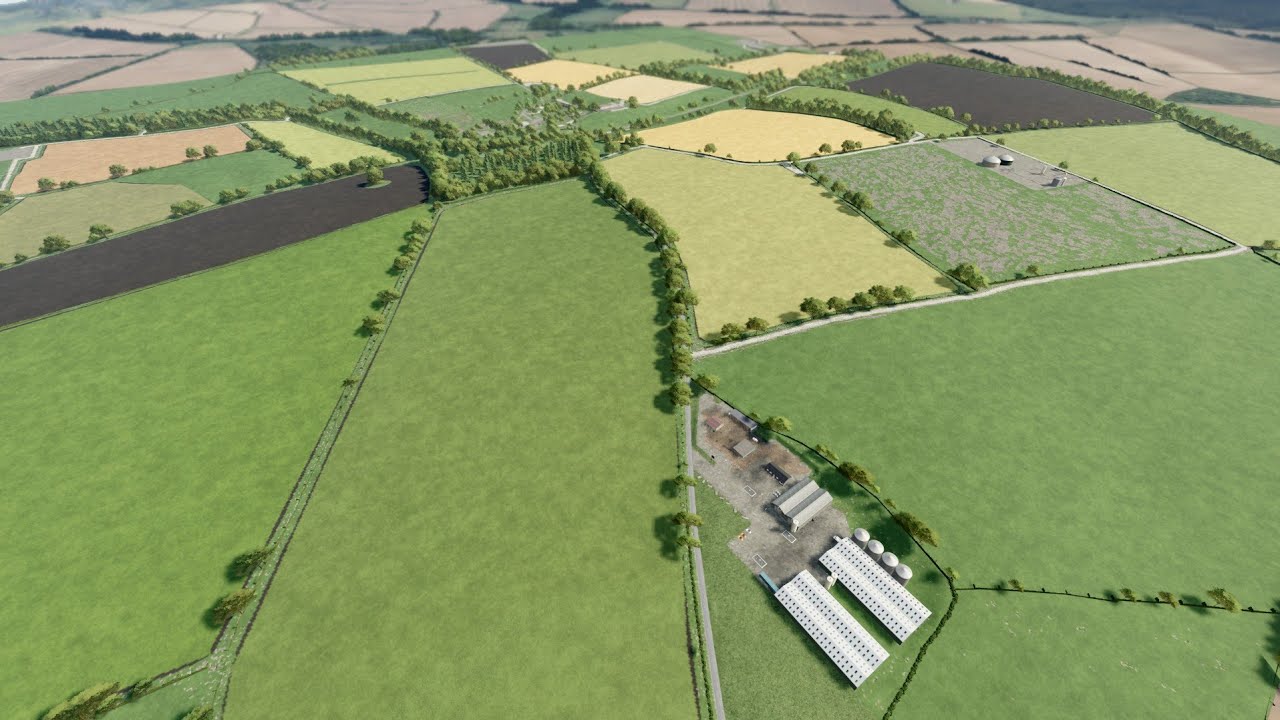NEW MOD MAP - CALMSDEN FARM: FARMING SIMULATOR 22 *FLY OVER* - YouTube