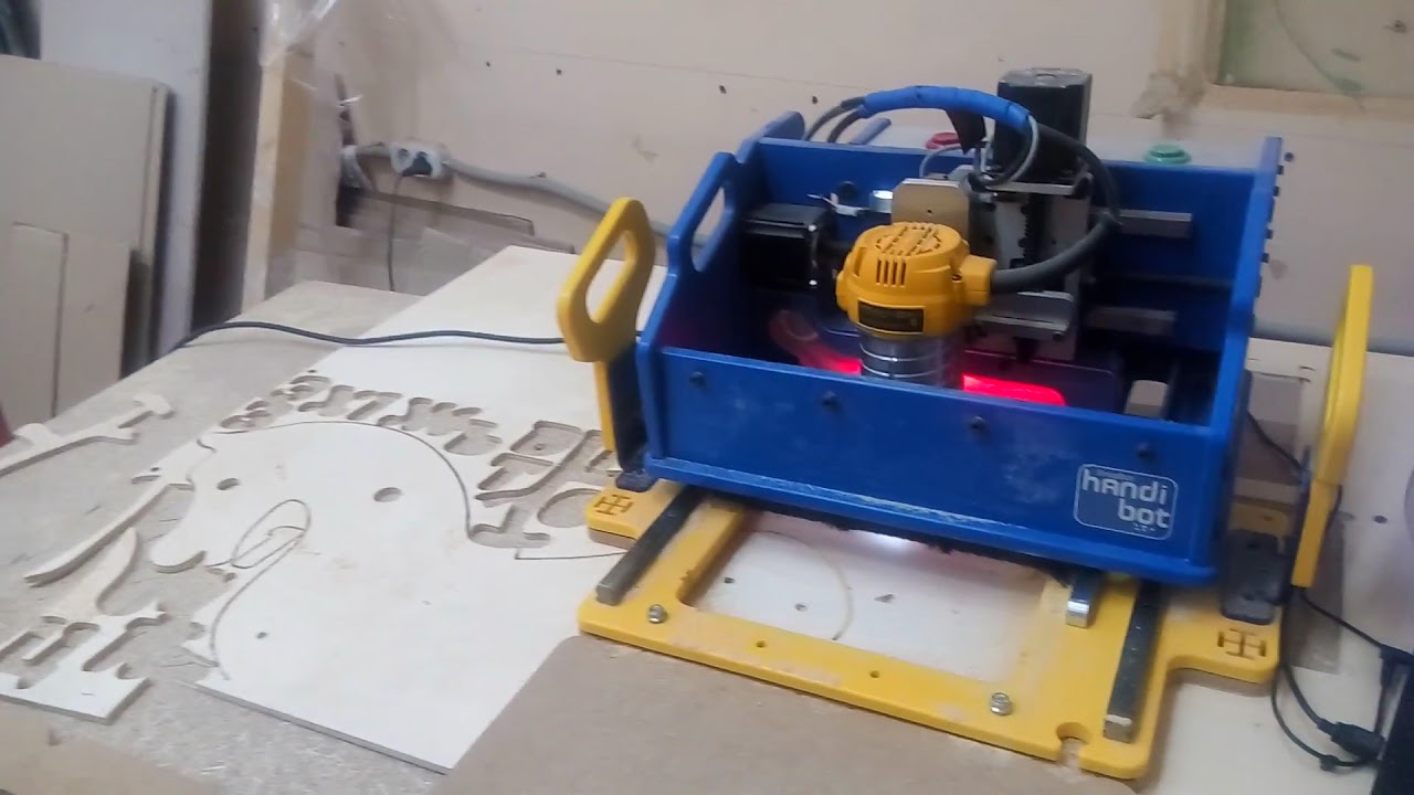 Handibot cnc, large material cut - YouTube