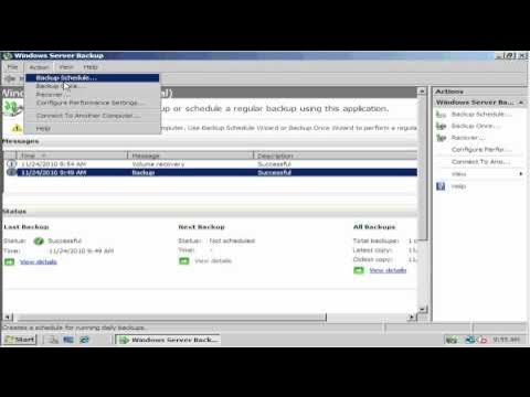 Windows Server 2008 Backup and Restore - YouTube