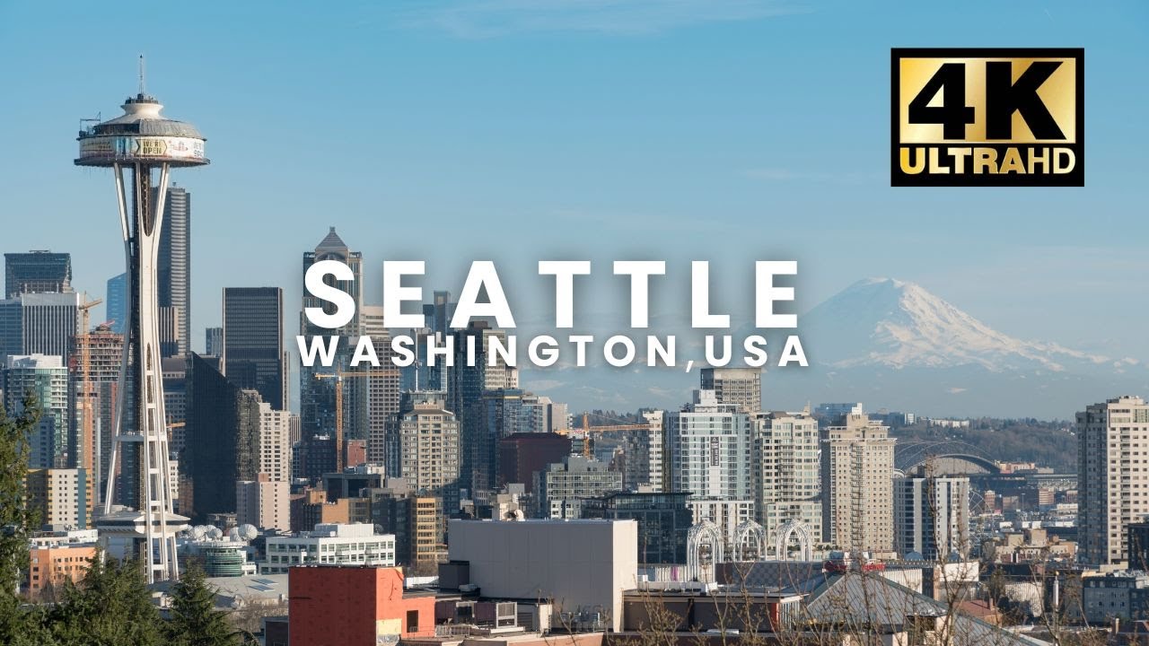 Seattle (Washington, USA) Drone View | 4K Ultra HD - YouTube