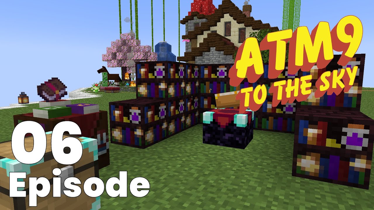 XP farming and enchanting | ATM9: To The Sky - YouTube