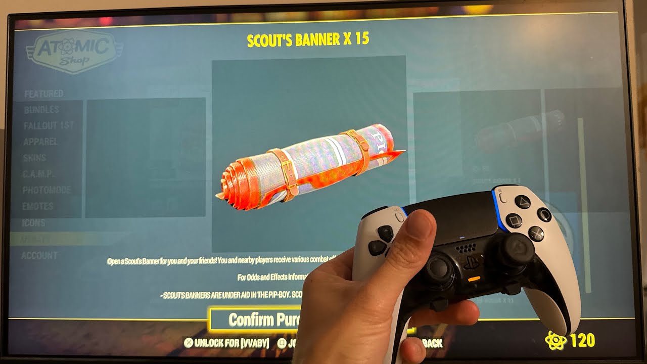 Fallout 76: How to Purchase Scout’s Banner in Atomic Shop Tutorial ...