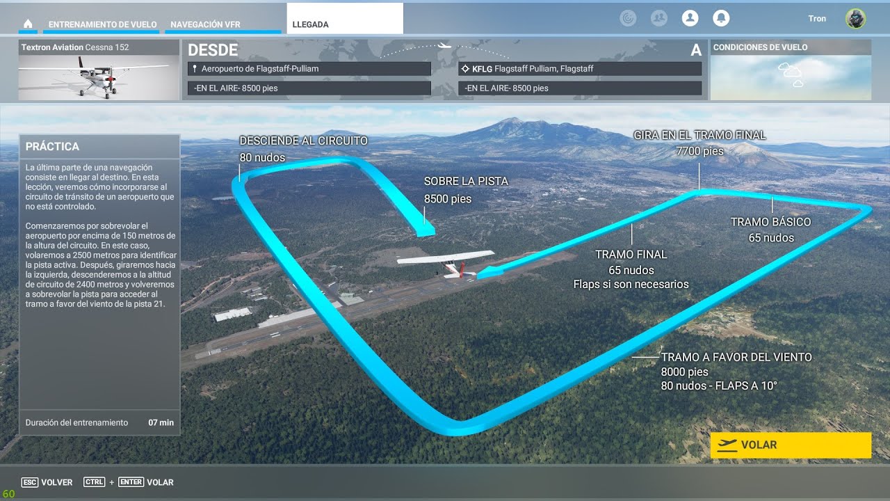 MFS 2020 - Entrenamiento de vuelo - Navegación VFR - 19. Llegada. - YouTube