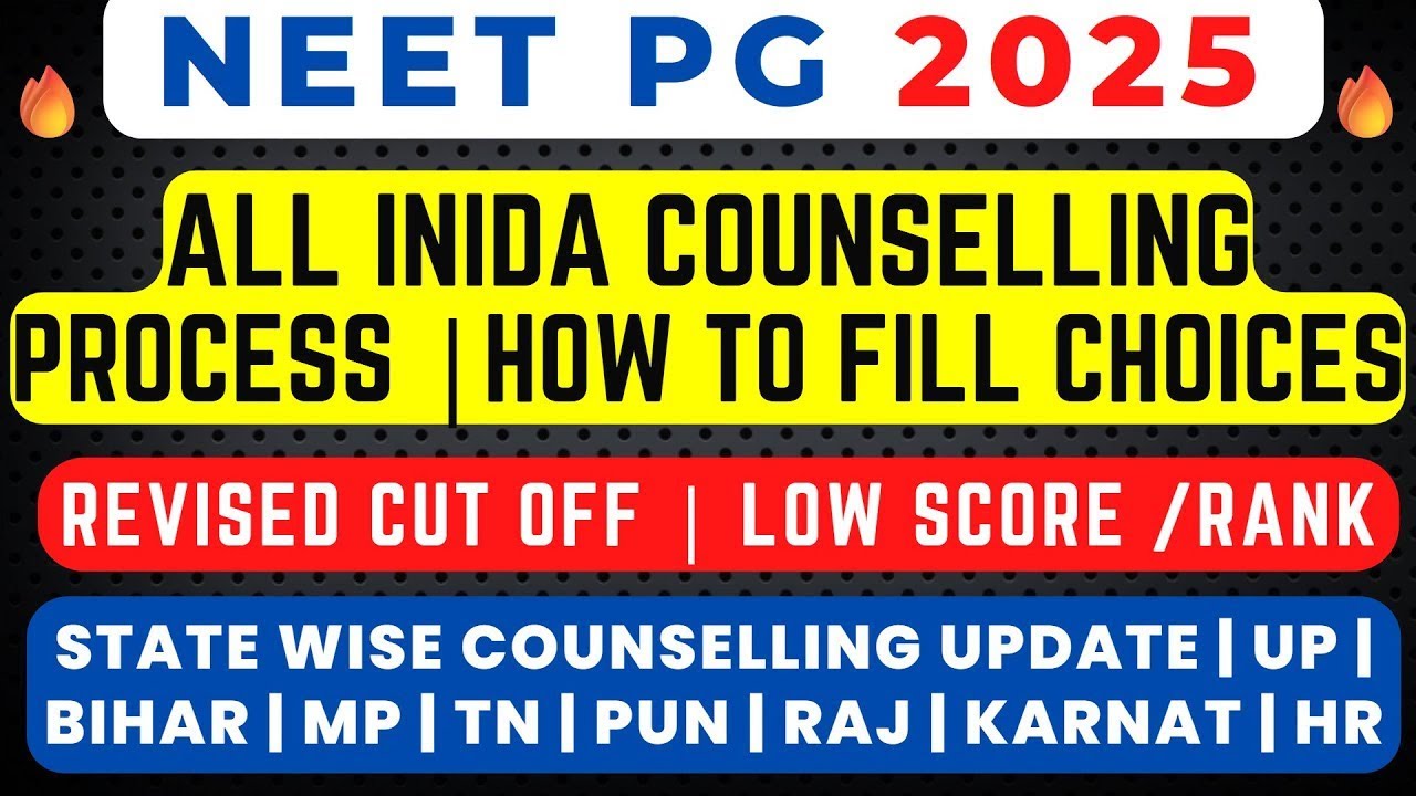 NEET PG 2025 ALL INDIA COUNSELLING PROCESS 🔥SEAT MATRIX | LATEST NEWS ...