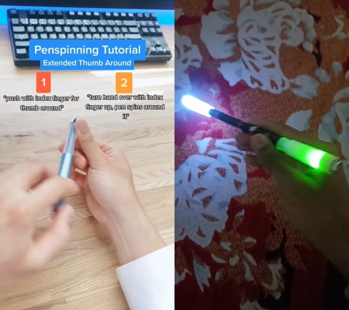 EXTENDED THUMB AROUND Pen Spining Tutorial 🌀 #short - YouTube