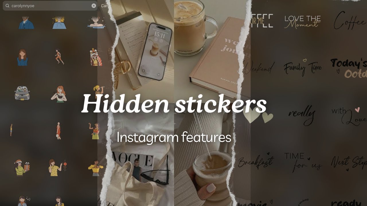 Hidden stickers in instagram🍂🤎🐻|| instgram story stickers idea ...