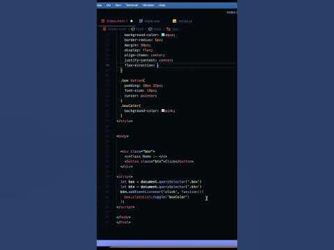Toggle class with javascript #youtubeshorts #youtubeshort #shortvideo #shorts #short | Code with ...