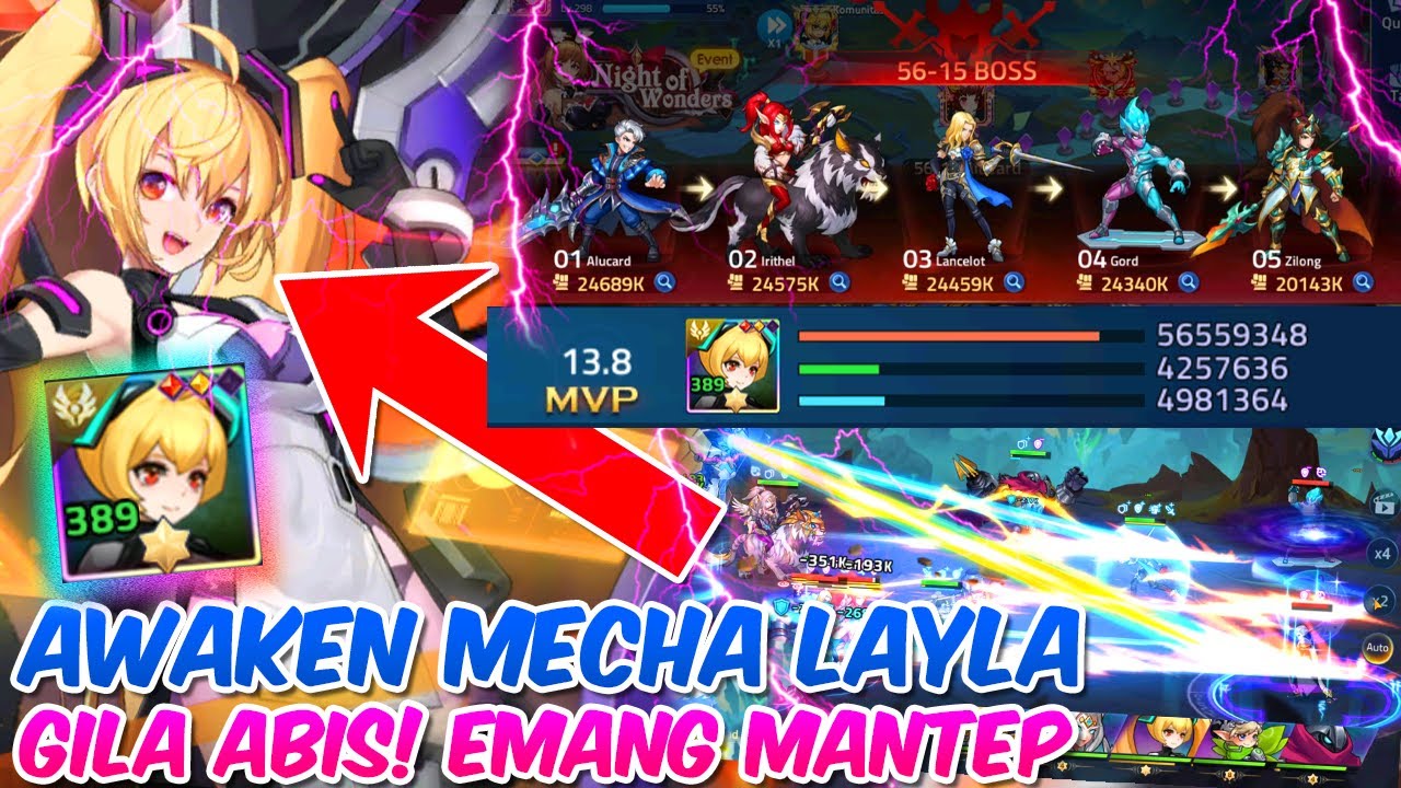 BARU AWAKEN DAMAGE UDAH SEGINI??? AWAKEN MECHA LAYLA EMANG GILA ABIS ...