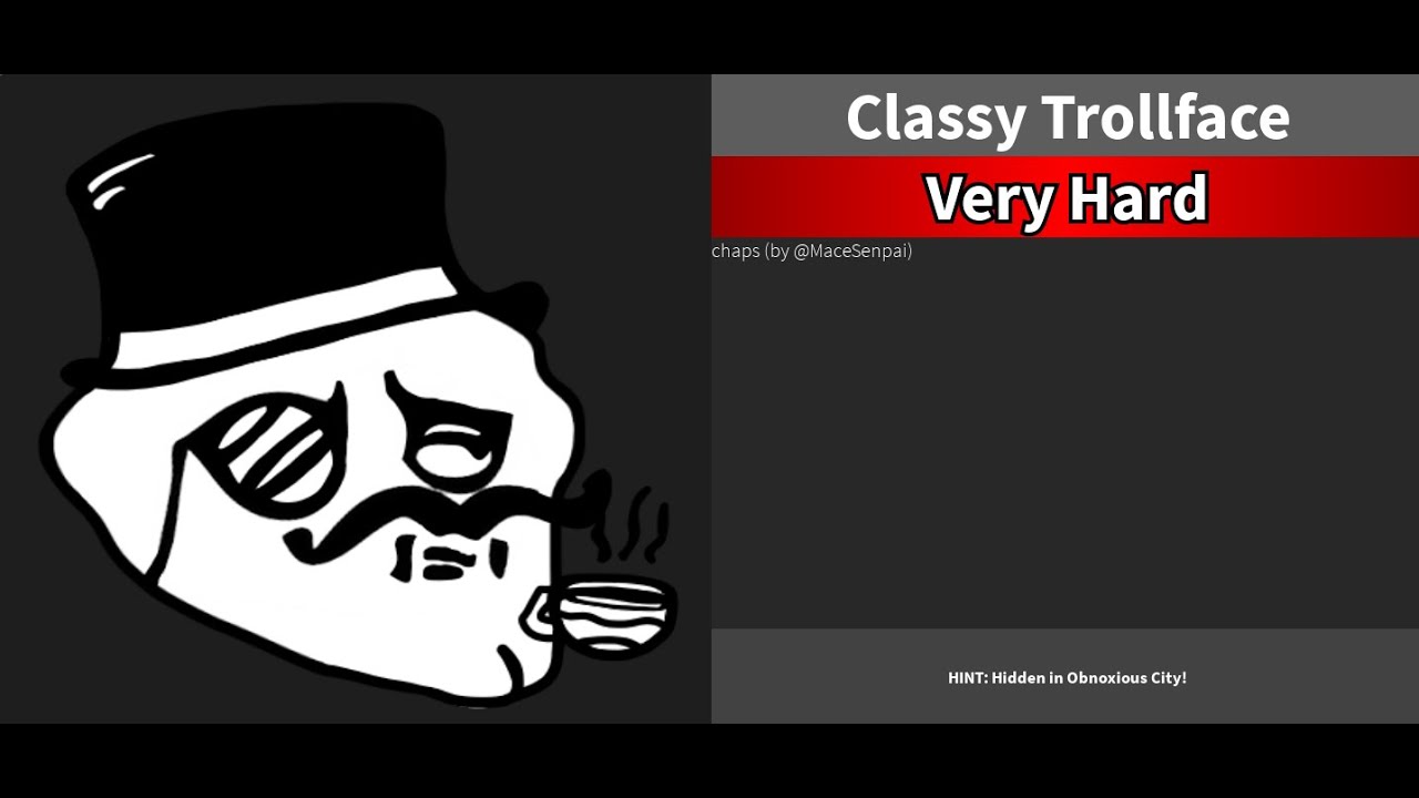 How to get the new Classy Trollface! | Find the Trollfaces Roblox - YouTube