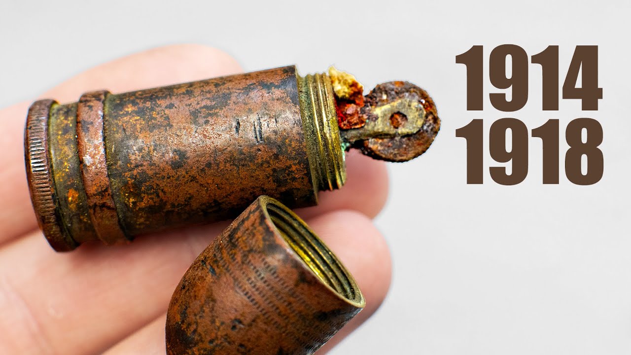 WW1 Shrapnel Shell Lighter Restoration - YouTube