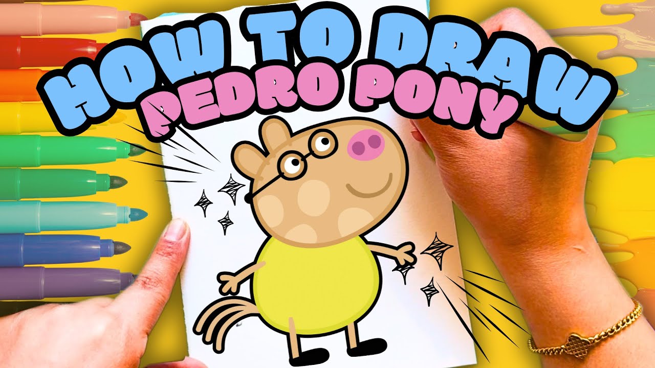 Learn to Draw Pedro Pony from Peppa Pig! Fun Step by Step Drawing for ...
