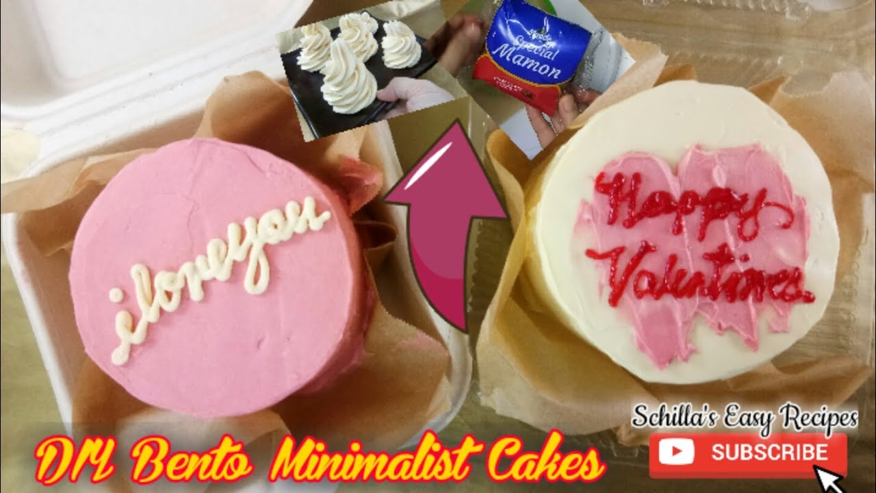 DIY Bento Minimalist Cake| Mini Cake for Valentines Day | Schilla's ...