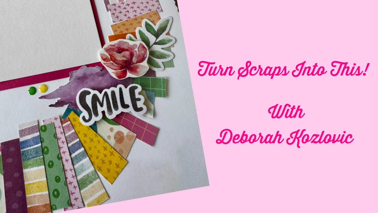 Scrapbooking with Paper Strips | Simple Circle Layout Idea with Deborah ...