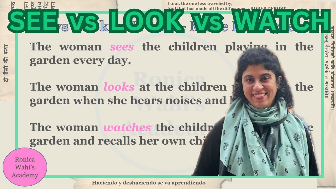 SEE vs LOOK vs WATCH - YouTube