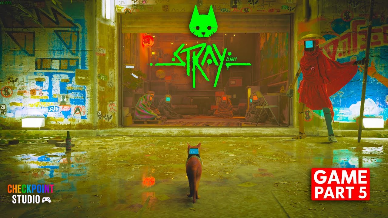STRAY Walkthrough Part 5 – The Sewers & Dead City | No Commentary ...