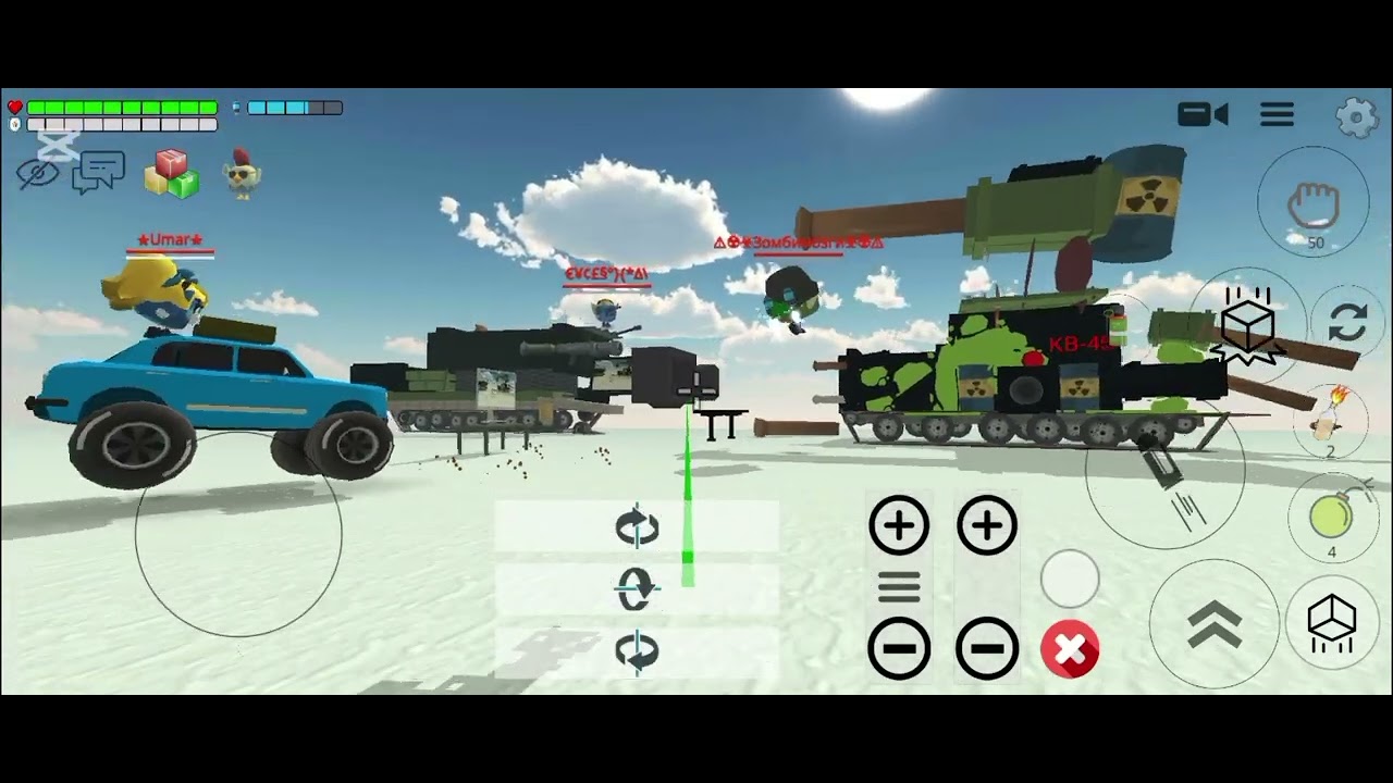 Chicken gun tank fights - YouTube